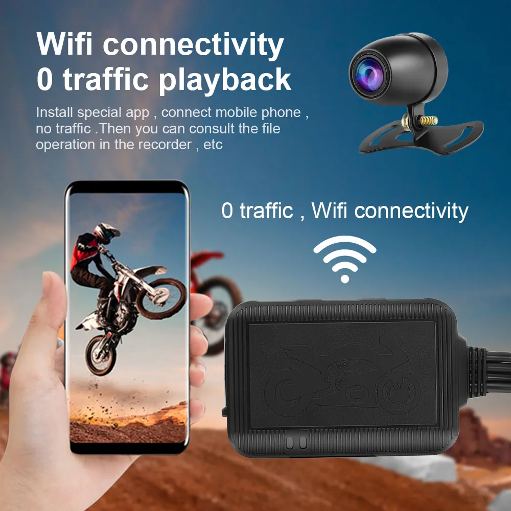 Waterproof Motorcycle DVR Camera - 1080P Dual Wide Angle Dashcam with ...
