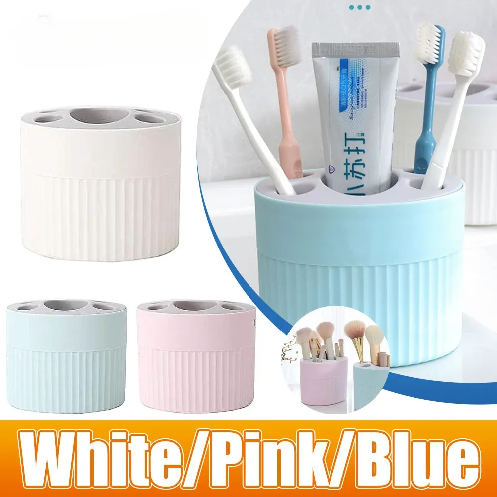 Toothbrush & Toothpaste Holder Wall Mount Bathroom Organizer Stand ...