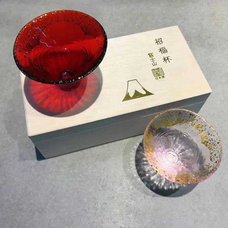Mount Fuji Glass Sake Set - Exquisite Japanese Tea Cups & Wine Glasses ...