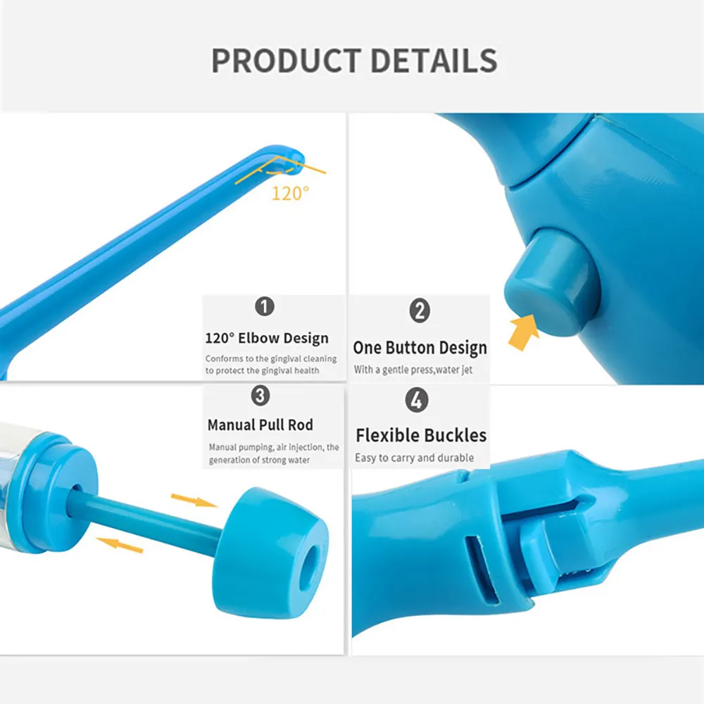 2024 Portable Inflatable Oral Irrigator - Manual Water Flosser for ...