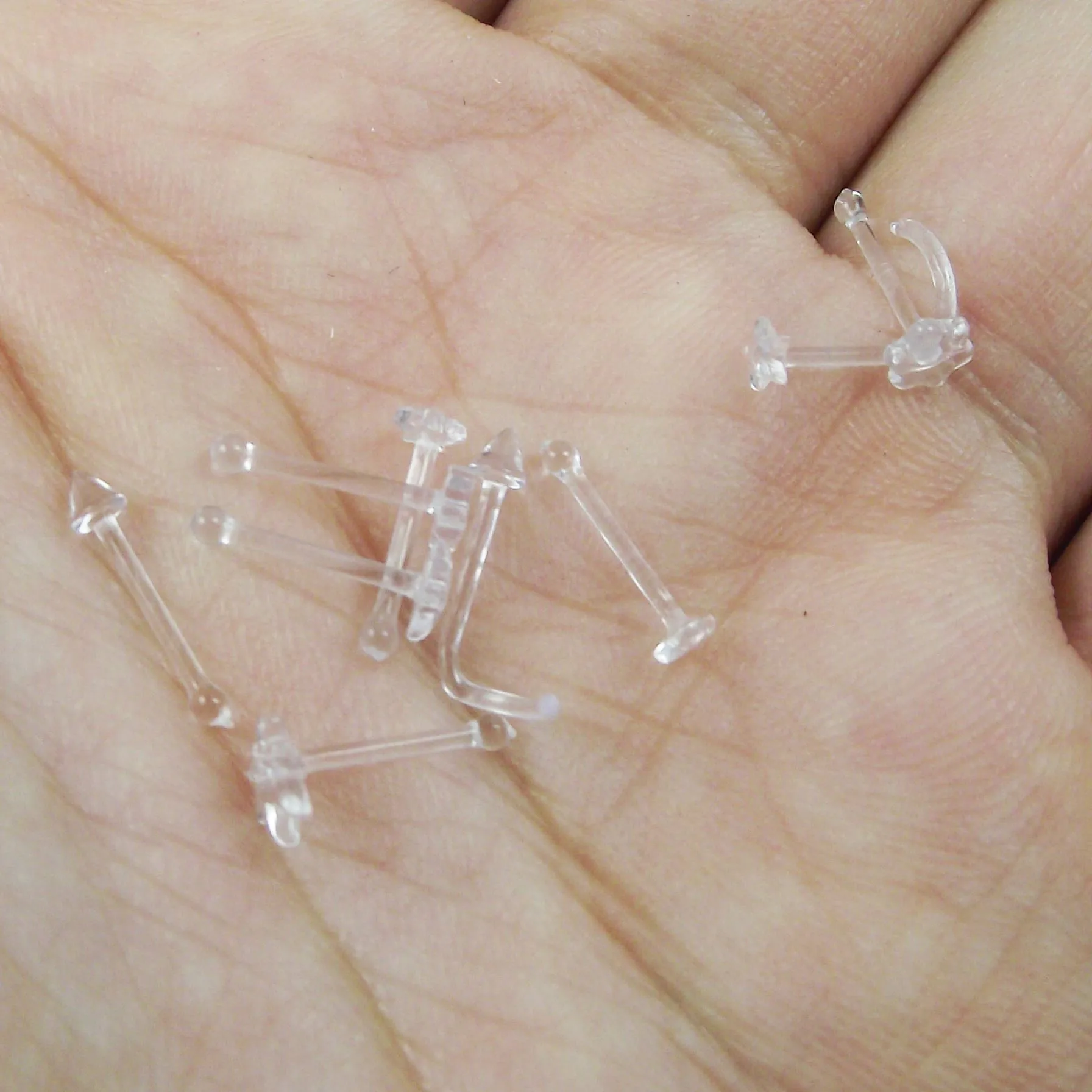 Clear Transparent Septum Nose Hoop Rings Retainer Bioflex Cartilage ...