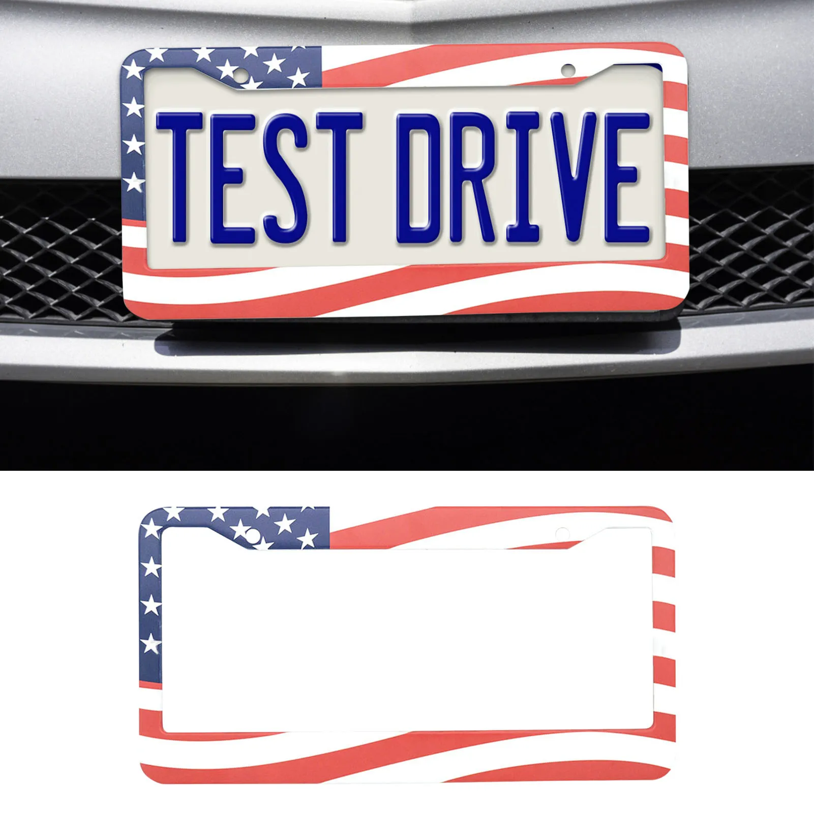 Aluminum Alloy License Plate Frame Car Number Plate Protector for US Canada 2024