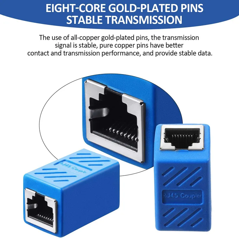 HTOC RJ45 Coupler Network Connector for Cat6/Cat5 Ethernet Cable Female ...