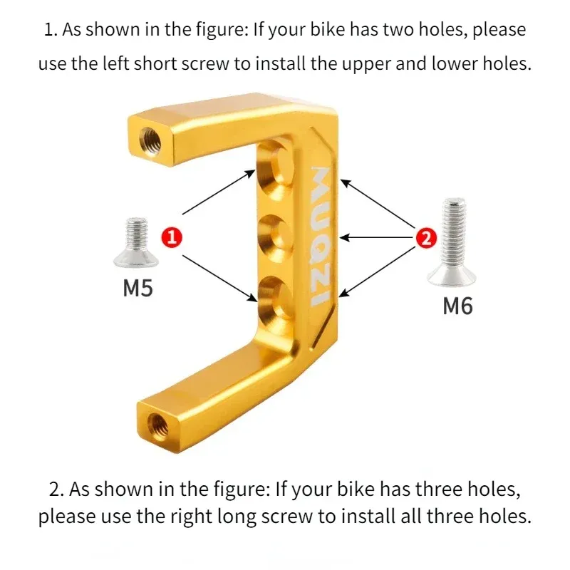 3-Hole Folding Bike Front Frame Mount Adapter with Screws for BMX ...