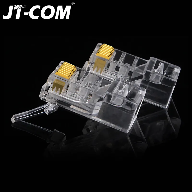 Cat6 RJ45 Connectors 10 8P8C Modular Ethernet Cable Plugs For Cat5e ...