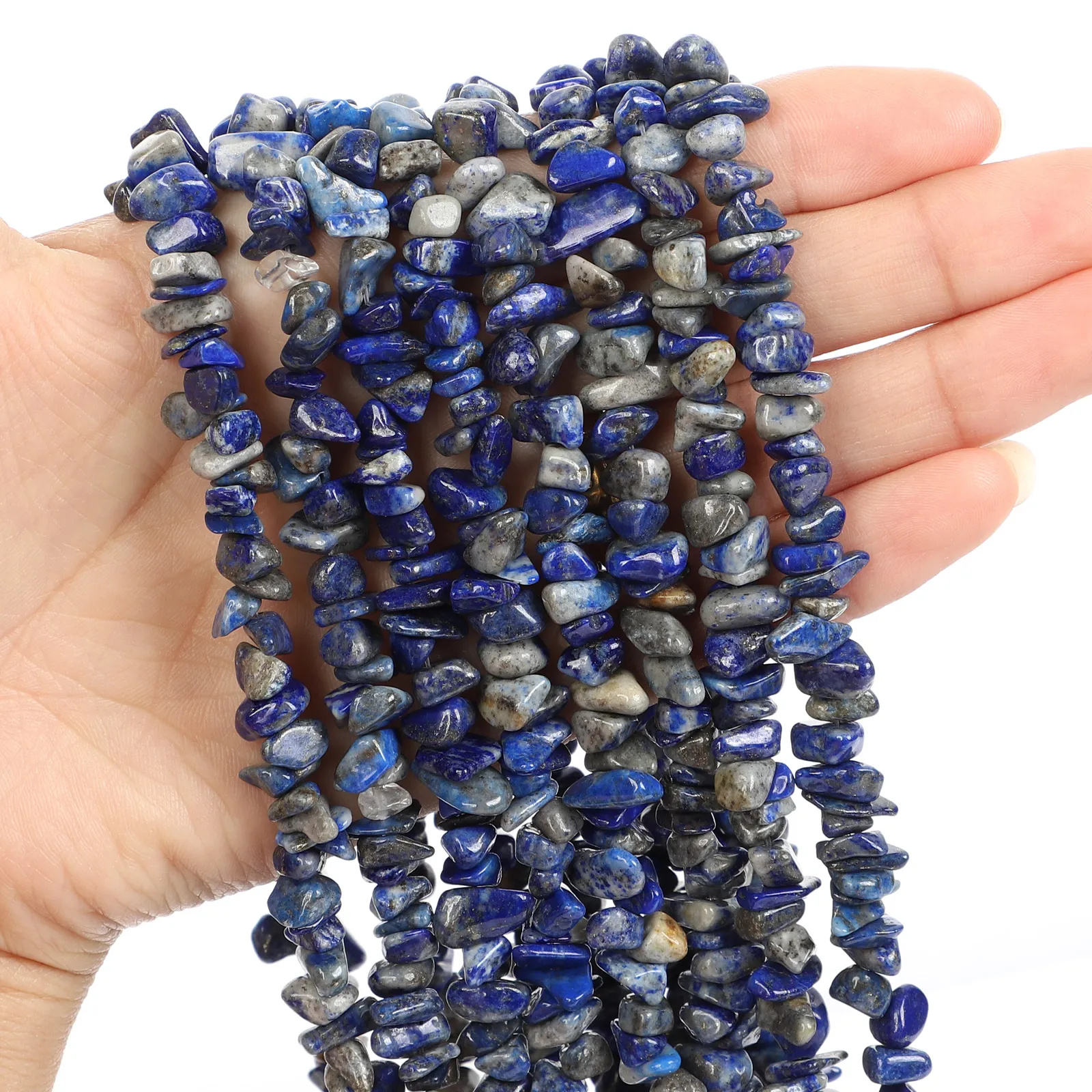 Genuine Lapis Lazuli Chip Gravel Beads for DIY Jewelry Making ...