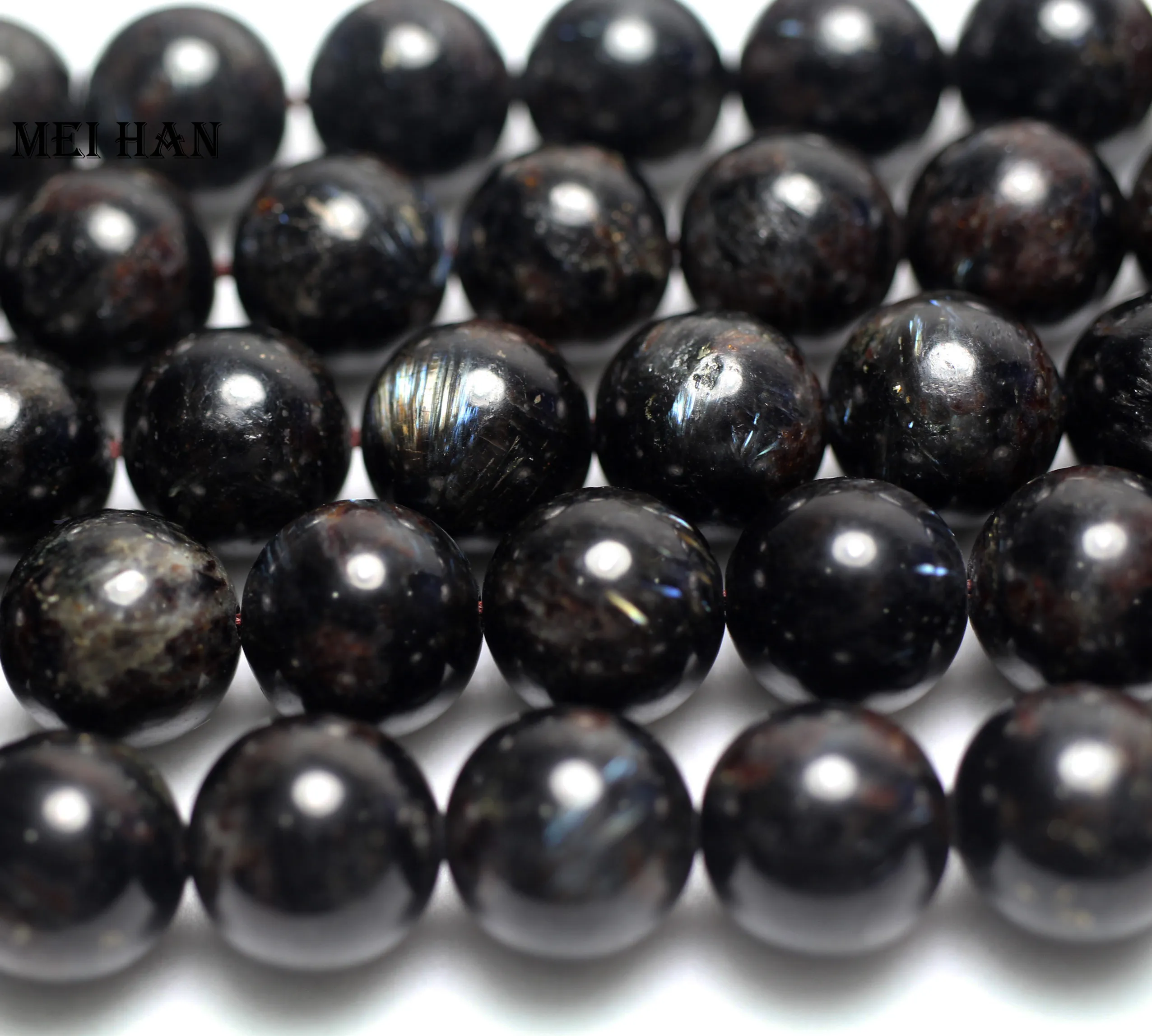 Meihan Astrophyllite Hornblende Loose glass beads