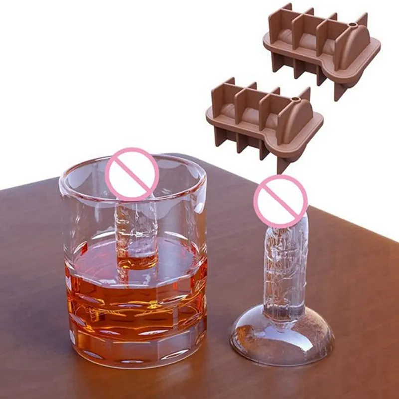 4-Pack Novelty Spoof Silicone Ice Cube Molds for Whiskey, Cocktails ...