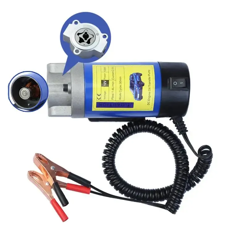 Electric Oil Transfer Pump 12/24V 100W Portable 1 4L/Min Oil Change ...