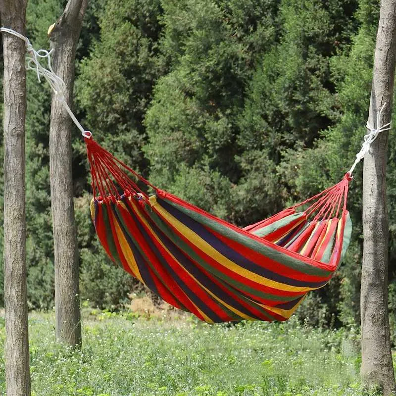 Double-Wide Canvas Hammock: Comfort & Durability for Outdoor Adventures ...