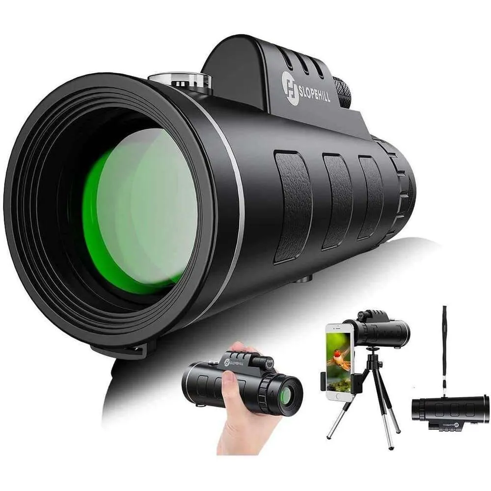 Telescopes 12x50 & 40x60 Dual Tube Monocular Outdoor Low Light Night ...