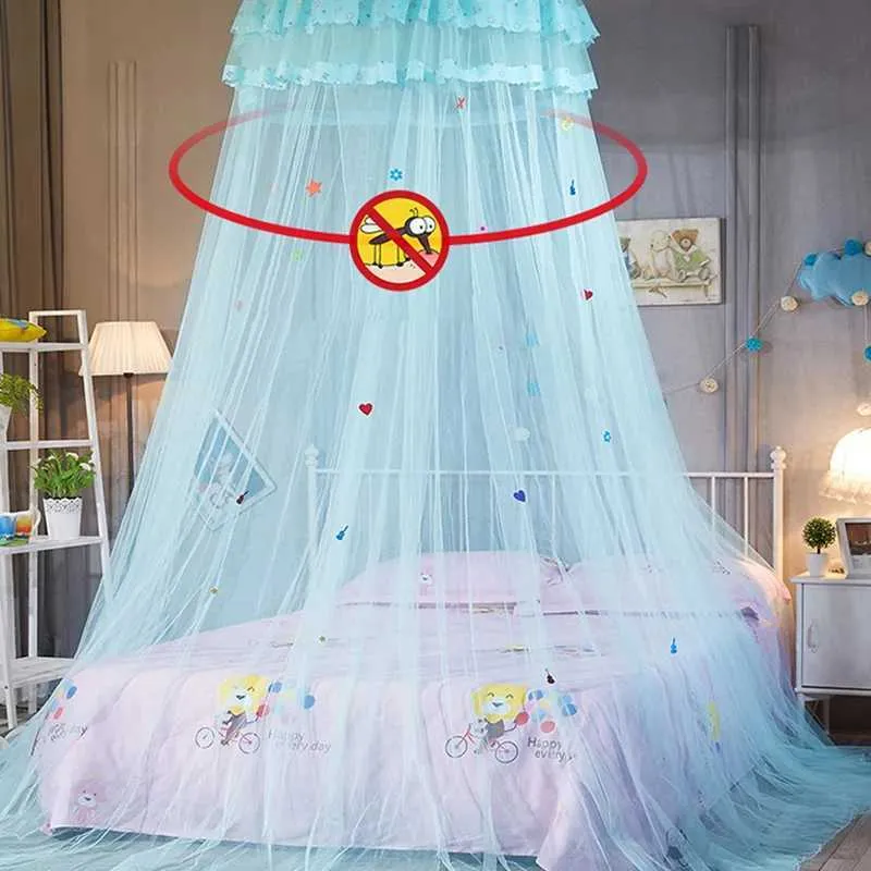Summer Childrens Bed Sweety Home Mosquito Net Lace Princess Round ...