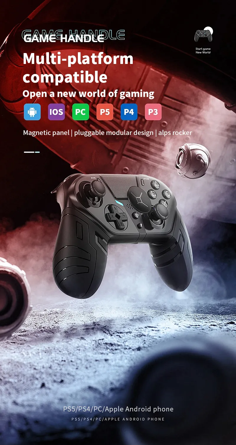 For PS4 Wireless Controller Dual Vibration Bluetooth Gamepad ...