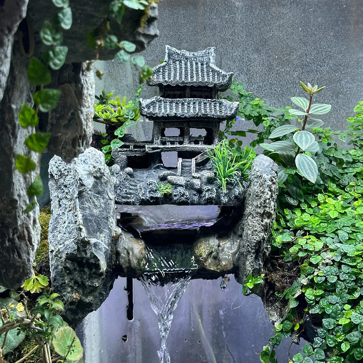 Classical Chinese Landscape Aquarium Decoration: Fish Tank Castle with ...