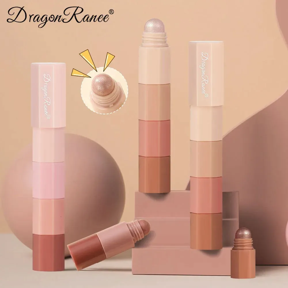 Coral Brown Mini Eyeshadow Pencil Stick 4-in-1 Pearlescent Metallic ...