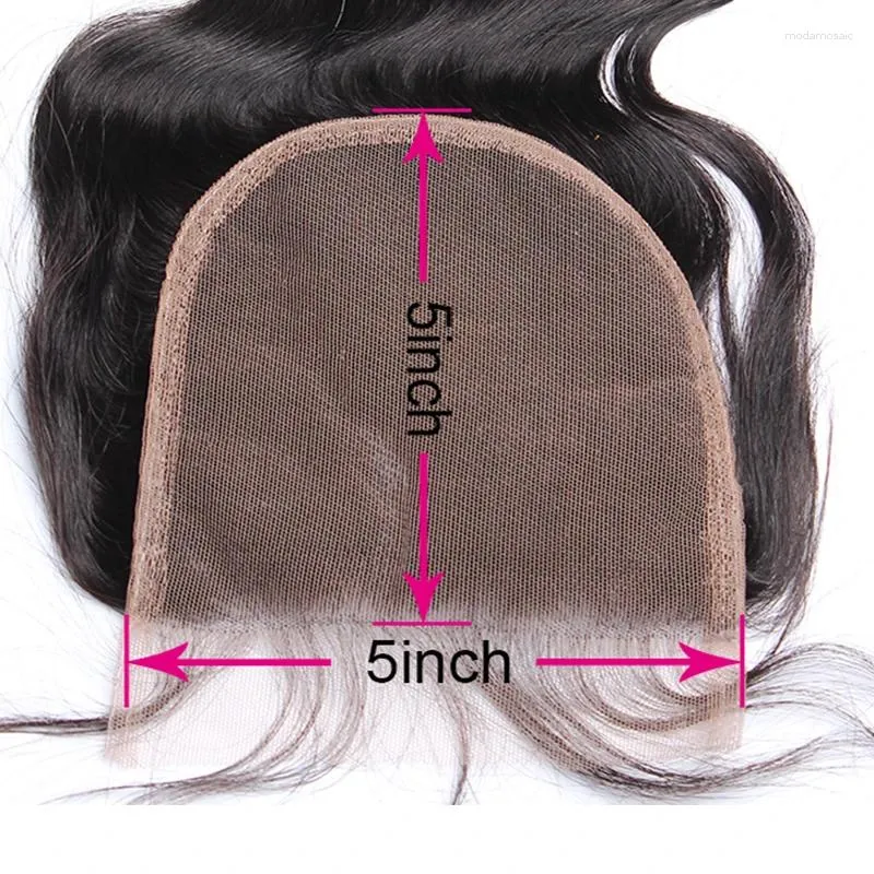 5x5 Medium Brown Lace Closure - Brazilian Hair with Pre-Plucked ...