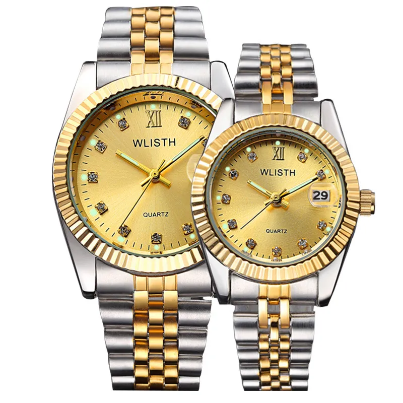 Designer Couple Watches: Waterproof Quartz Watches for Women and Men ...