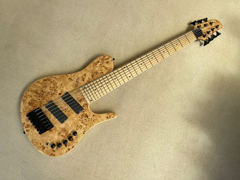 7 String Bass Guitar With Black Hardware And Maple Fretboard: Electric ...