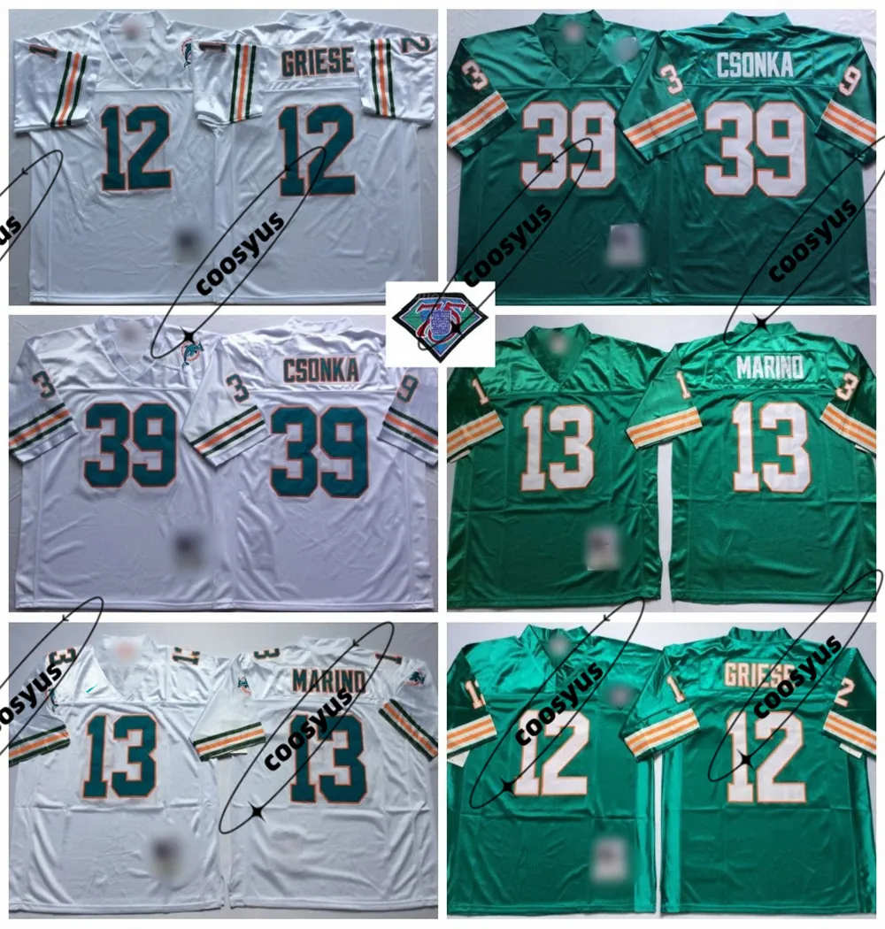 75th Throwback NFL Jerseys: Marino, Csonka, Griese, Taylor, Thomas, Little, Buoniconti, Warfield ...