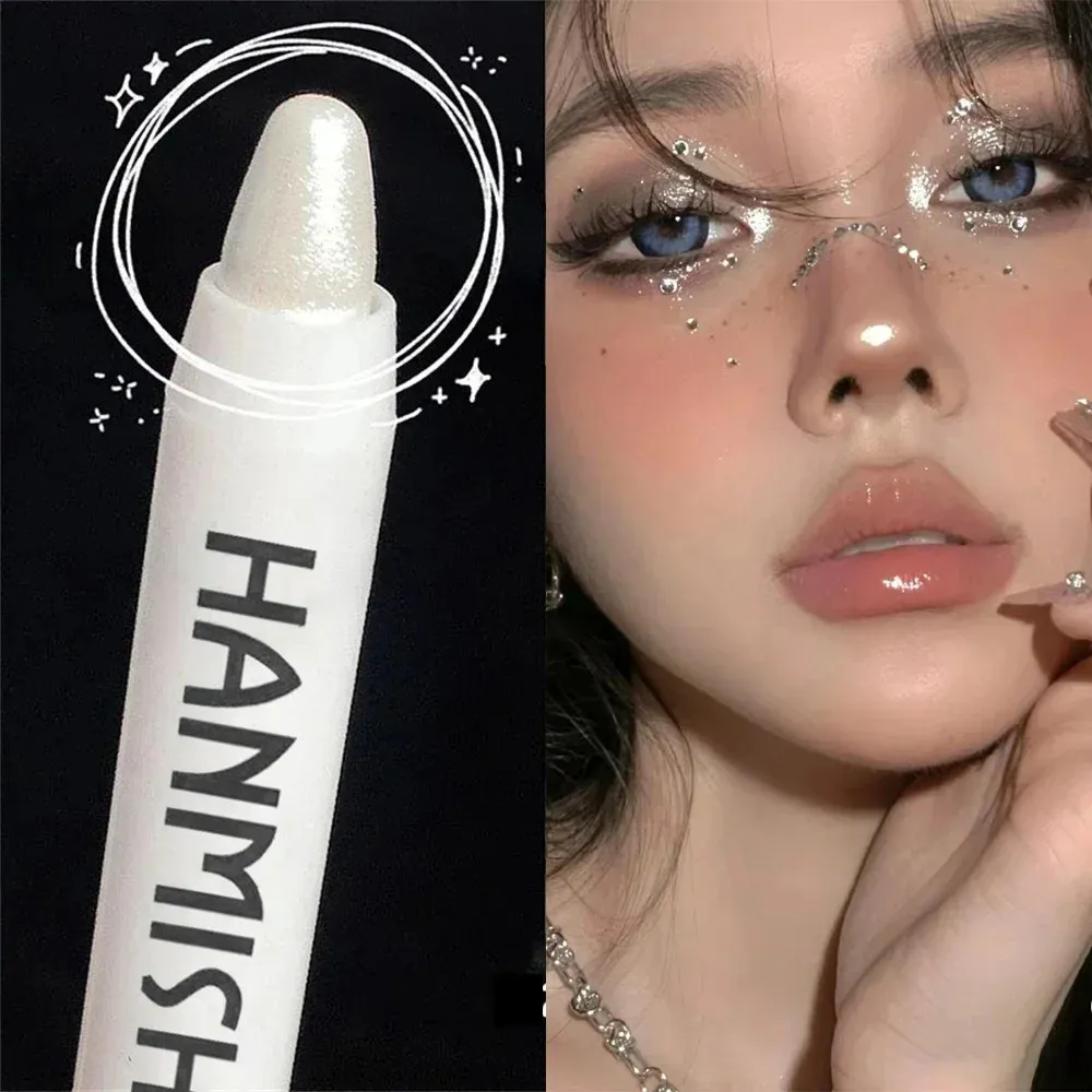 Pearl Matte White Glitter Waterproof Eyeliner Pencil Cosmetic ...