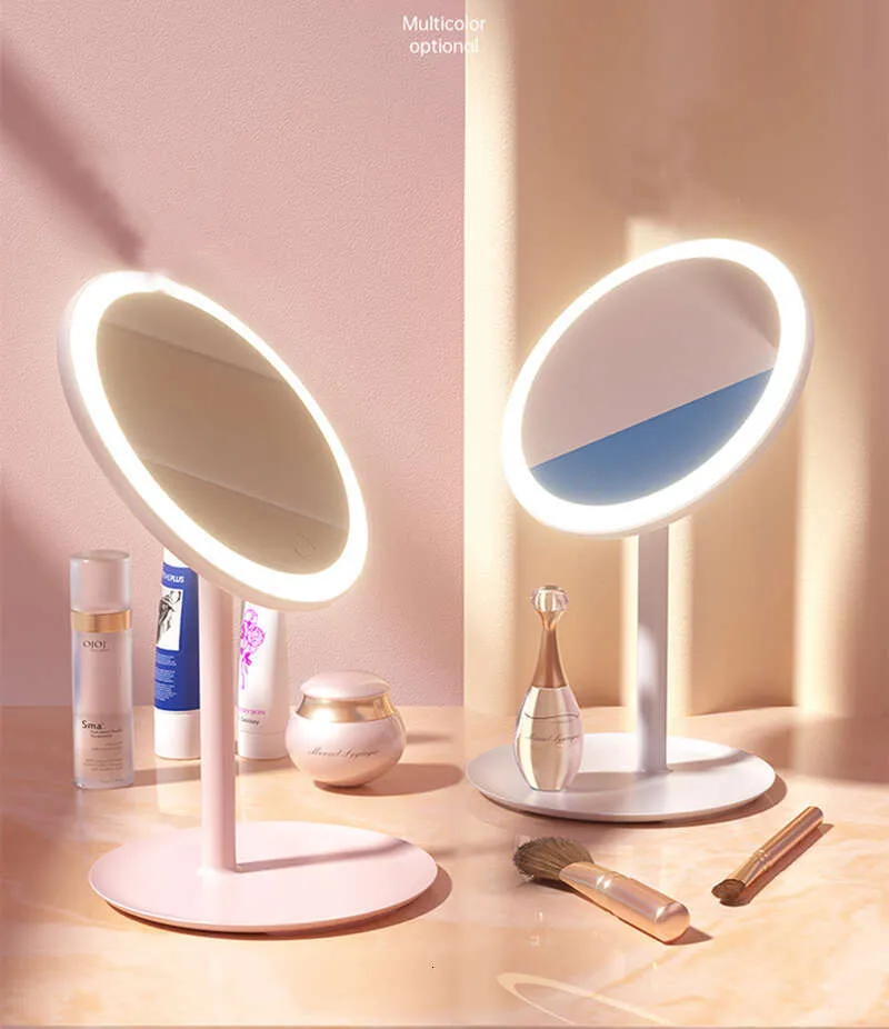 Tricolor LED Lighted Foldable Mirror with Magnifying Tool for Travel ...