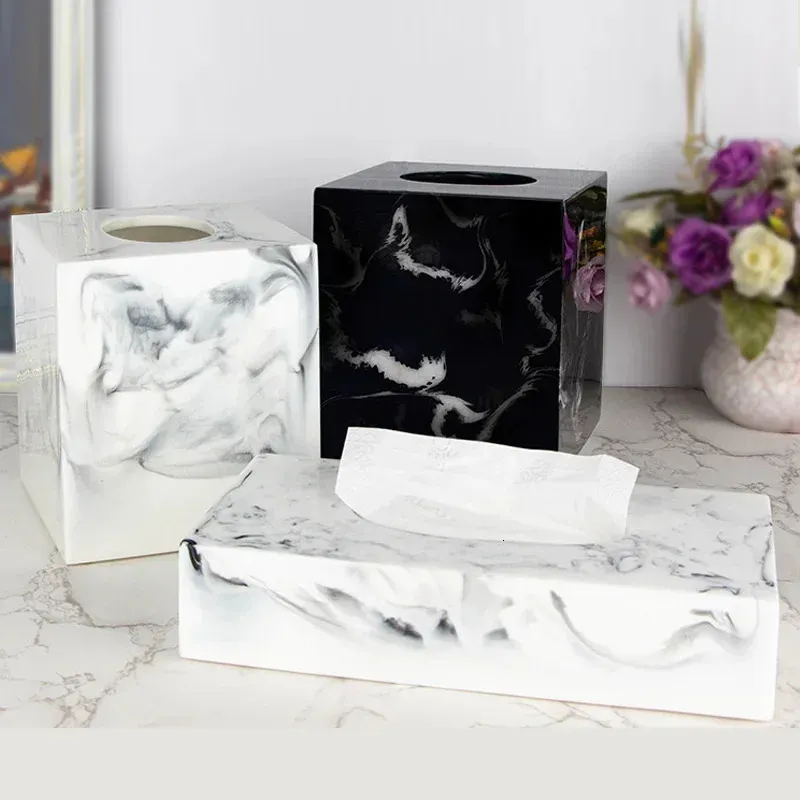 Texture Resin Tissue Box Cover, Creative Home Decor for Living Room ...