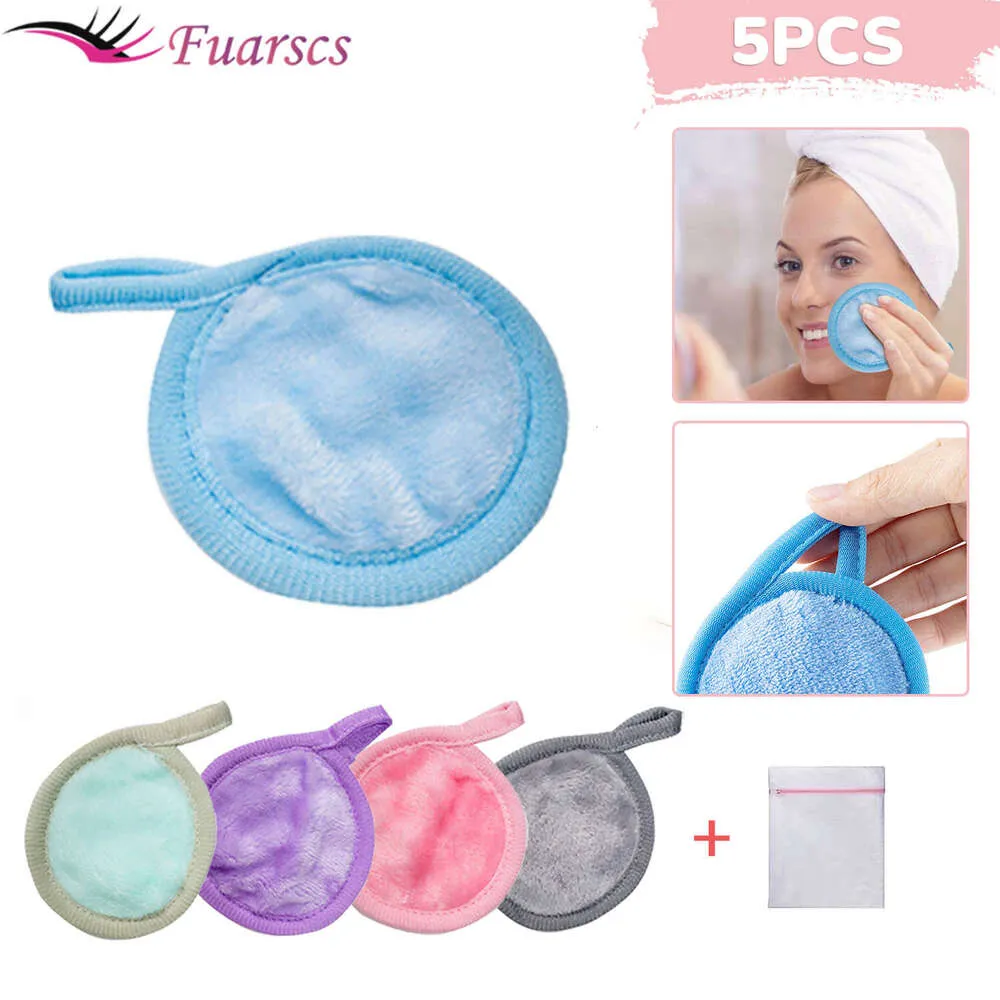 Reusable Microfiber Facial Cleansing Pads Makeup Remover Towels Soft ...