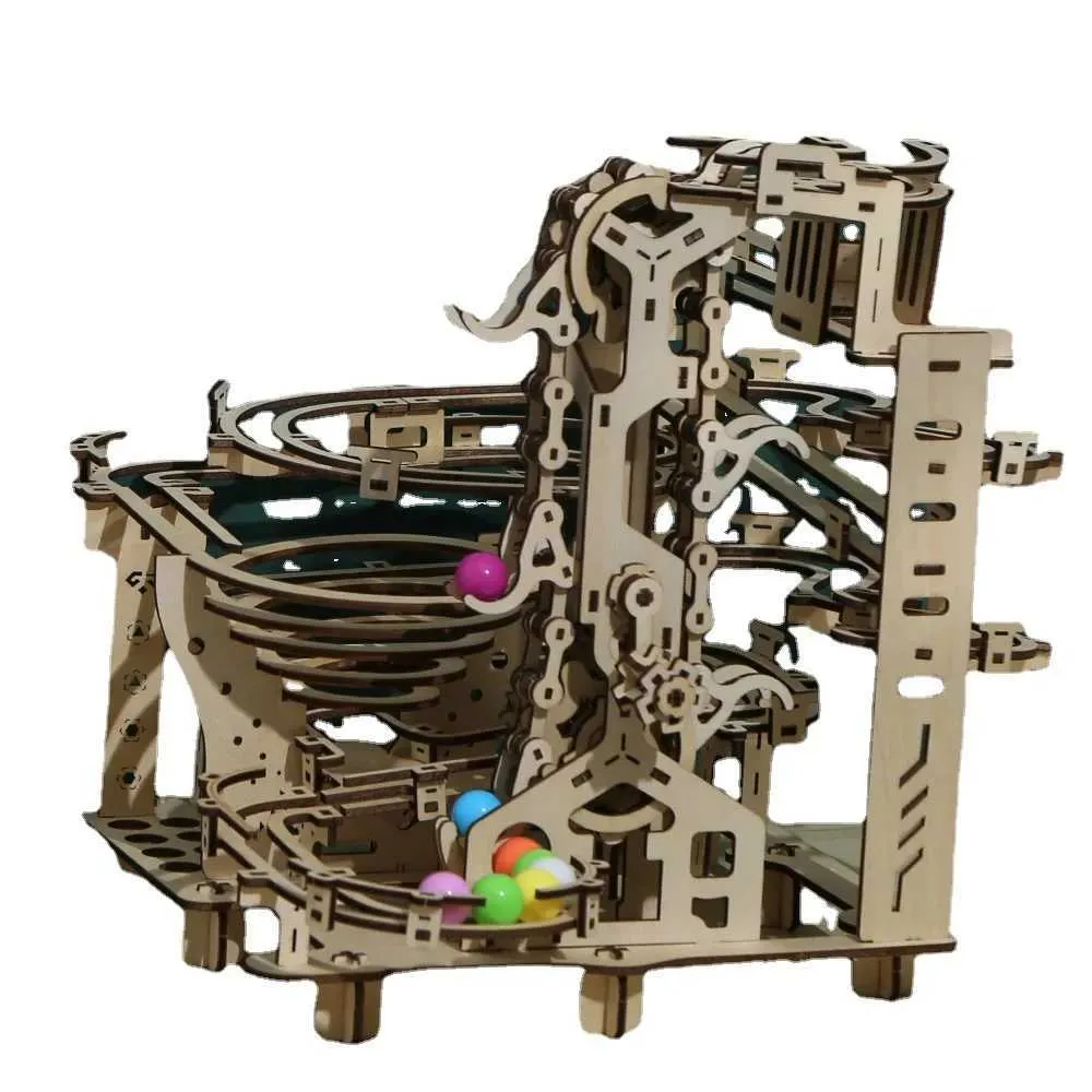 DIY 3D Marble Maze 3d Wooden Puzzles Kit Wooden Assembly Building ...