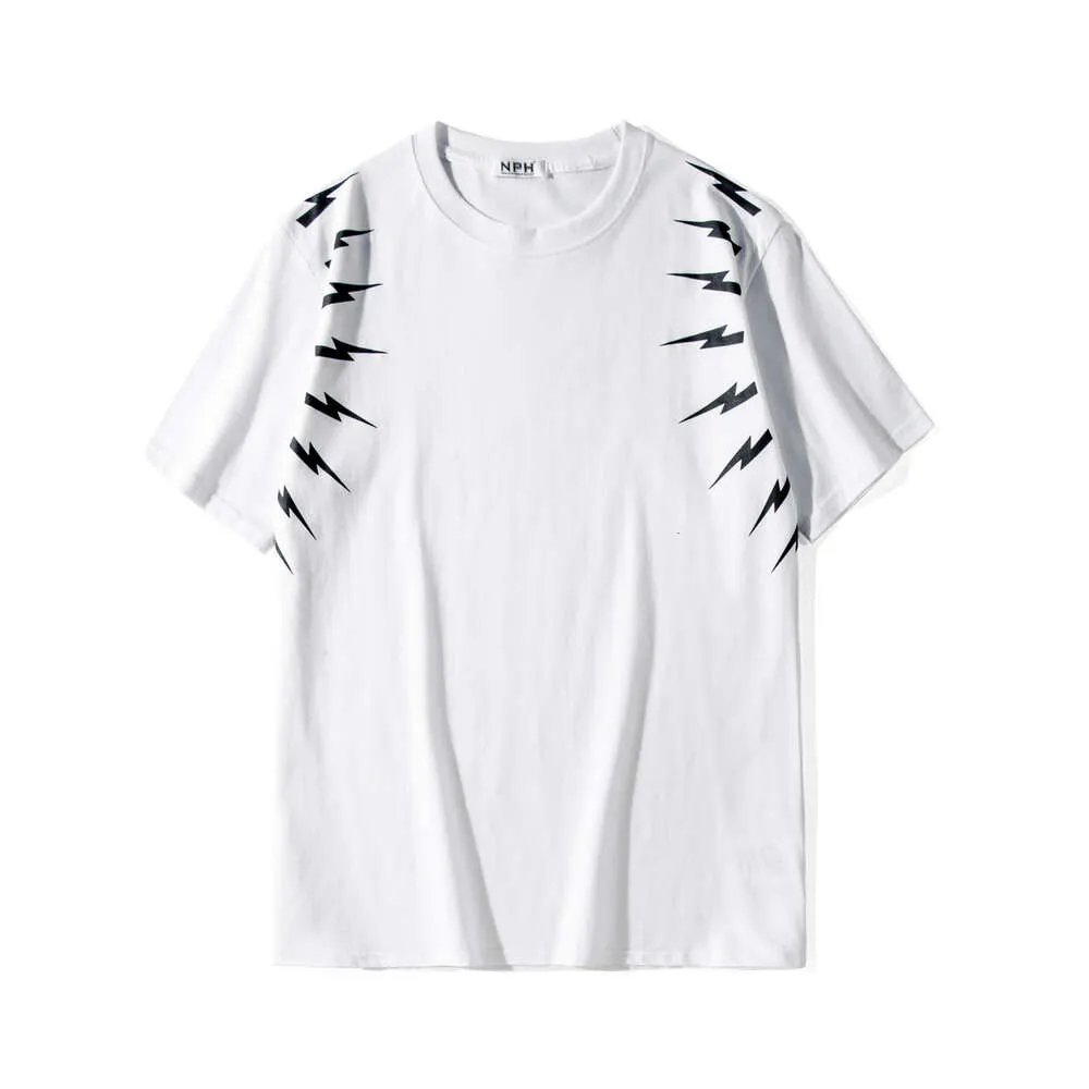 Designer Men's T-Shirts Neil Barrett Street Style Graffiti Lightning ...
