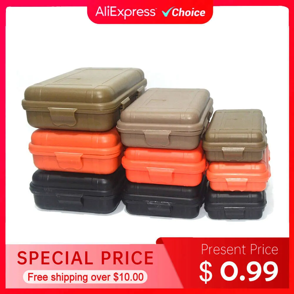 Outdoor Waterproof Shockproof Fishing Tool Box | Plastic EDC Case for ...