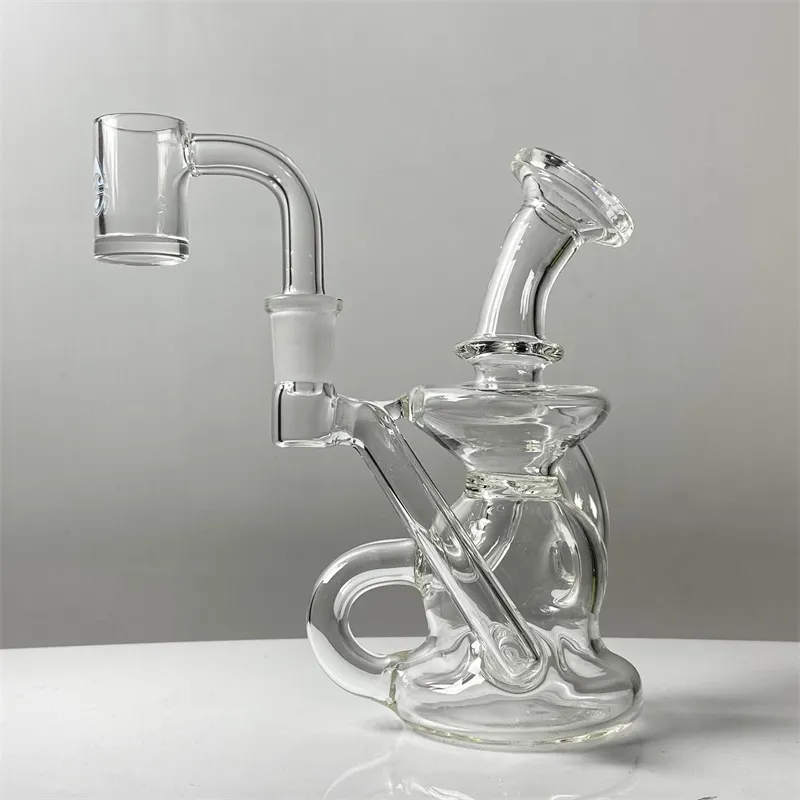 5 In Cyclone Helix Glass Bong Cream Six Ball Jet Hookahs Recycle ...