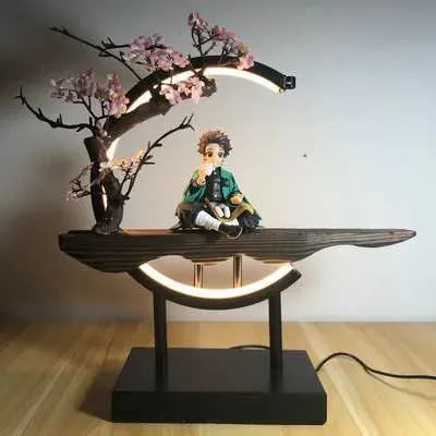 Demon Slayer Tanjiro Action Figure | LED Light PVC Collection Model ...