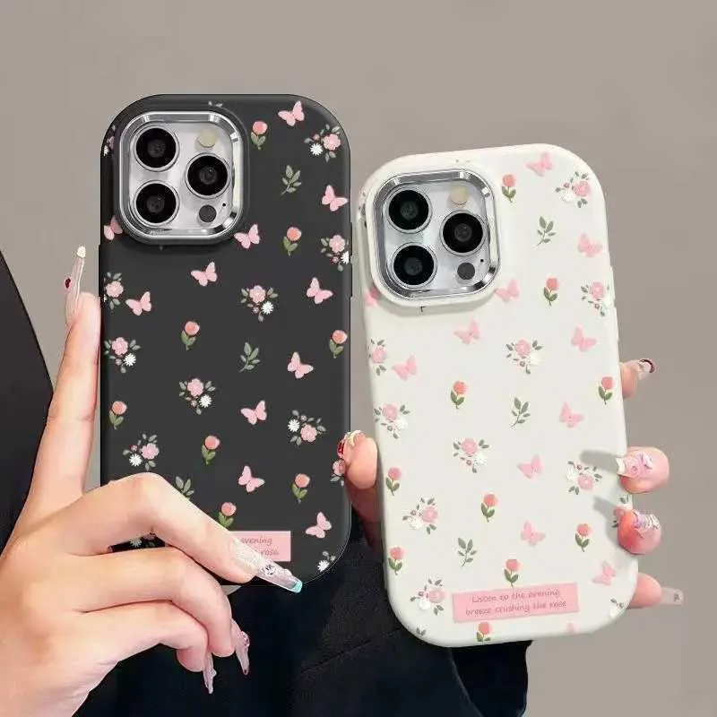Luxury Plated Metal Lens Soft Cover Pink Cell Phone Case With Small ...