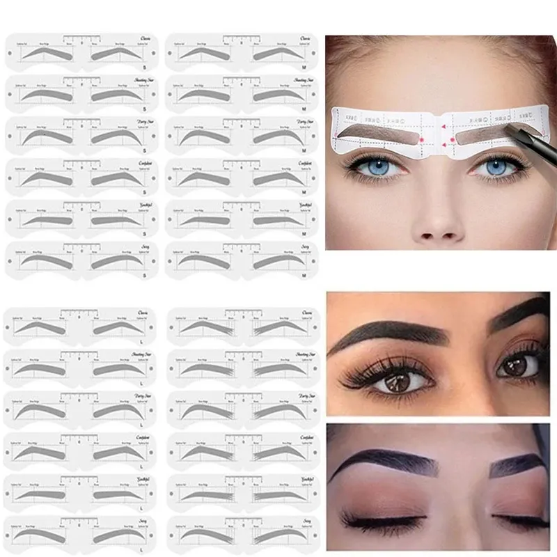 DHgate.com:6PCS DIY Reusable Eyebrow Shaping Stencils Kit Soft Ruler ...