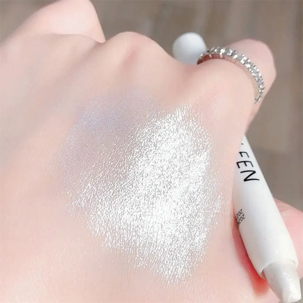 Glitter Highlighter Pen Pearlescent Silkworm Pencil Waterproof Long ...