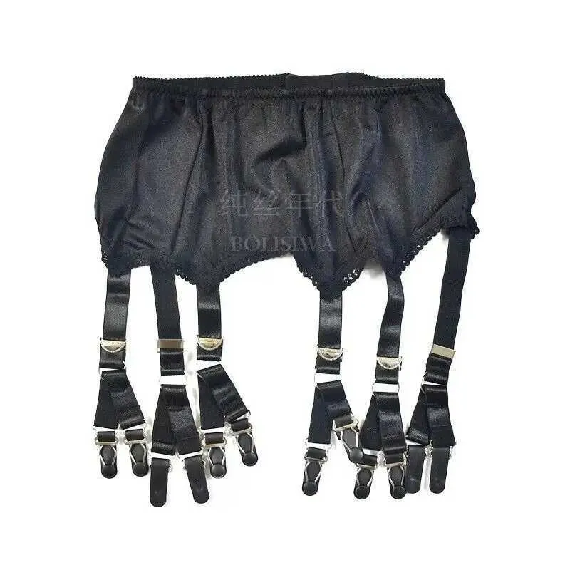 Vintage Style Garter Belt: Sexy Hi-Waist Mesh Suspender with 6 Straps ...