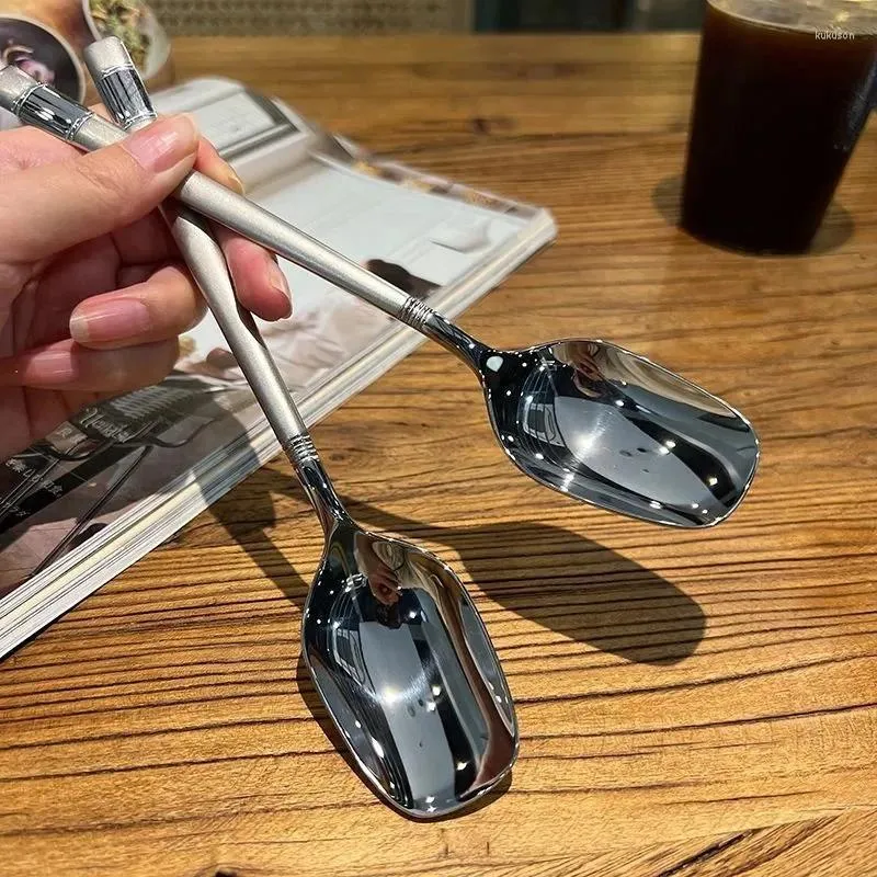 DHgate.com:Thick Stainless Steel Tea Scoops, Long Handle Creative El ...