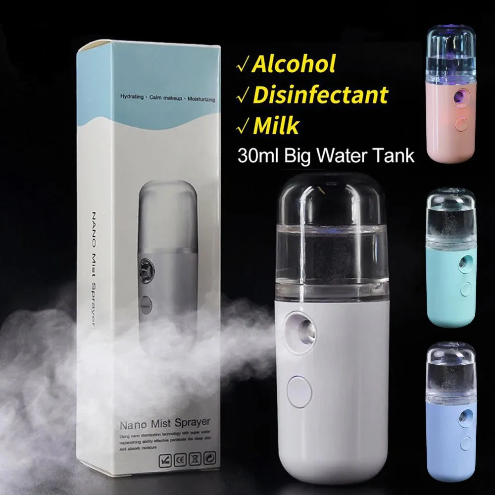 2024USB Nano Ionic Facial Mister, Mini Portable Face Steamer for Deep ...