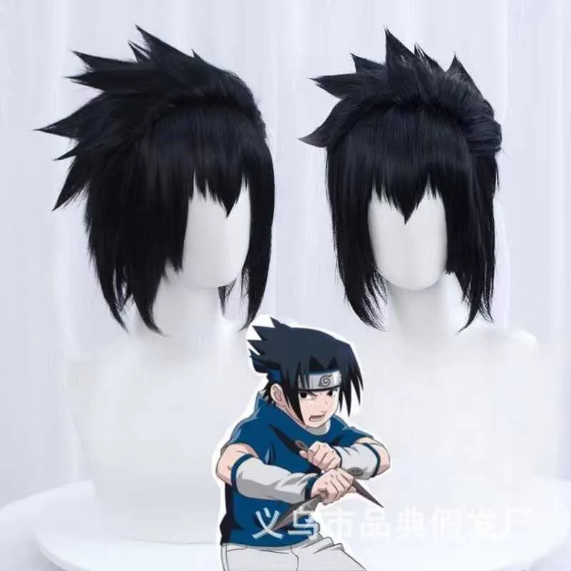 Skyward 2d Geometric Shape Reversed Cosplay Wig Naruto Uchiha Sasuke ...