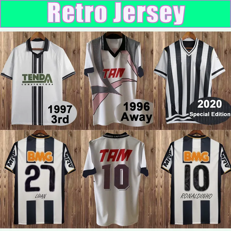 2013 Atletico Mineiro Mens Retro Soccer Jersey RONALDINHO LUAN Home ...
