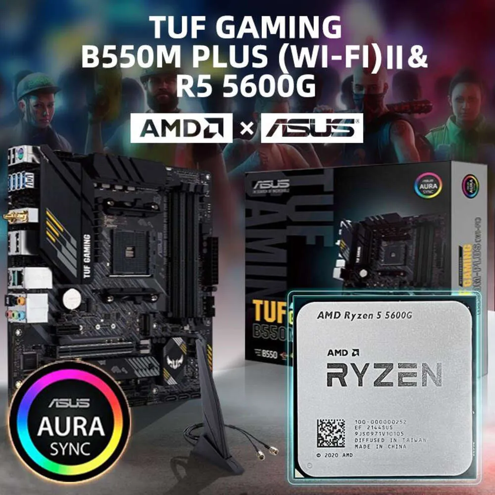 ASUS TUF B550M PLUS WIFI II Motherboard With AMD Ryzen 5 5600G Socket ...