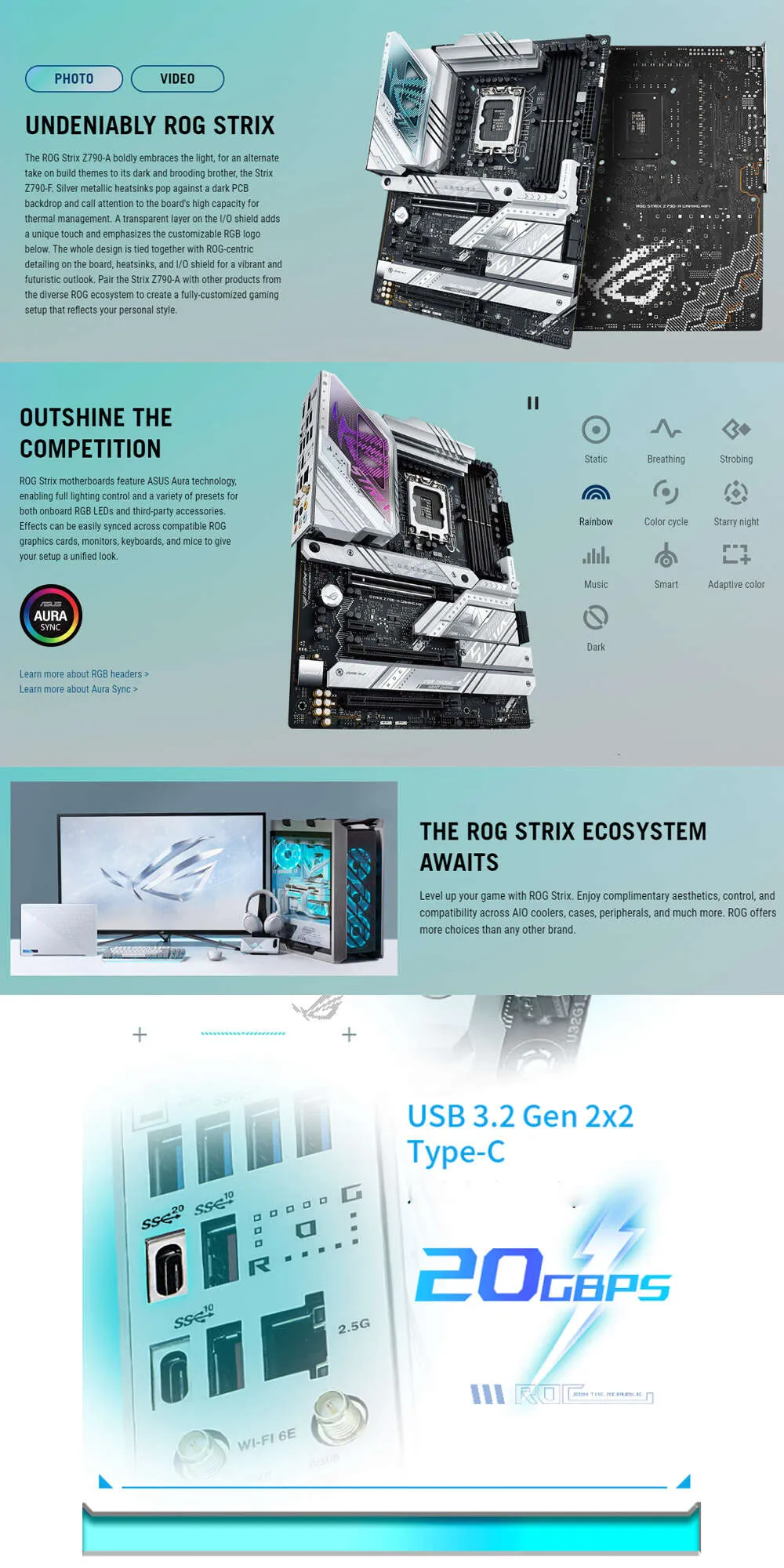 New LGA 1700 Motherboard Kit ASUS ROG STRIX Z790 A GAMING WIFI Desktop ...