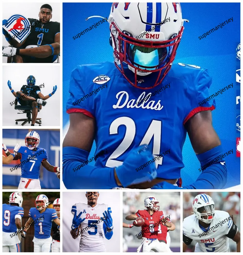 SMU Mustangs Football Jersey NCAA College Team Apparel - Lightweight ...
