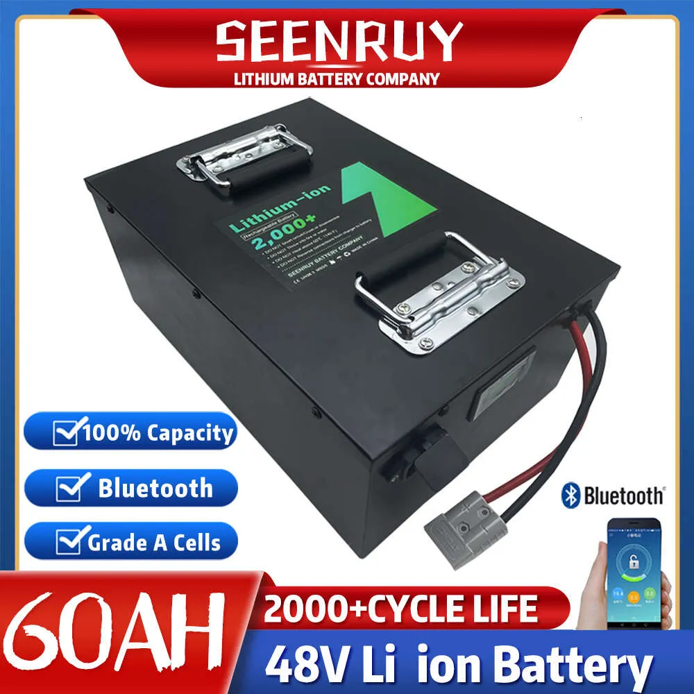 48V 60Ah Lithium Ion Battery For Electric Motorcycle, 4000W Motor Long ...