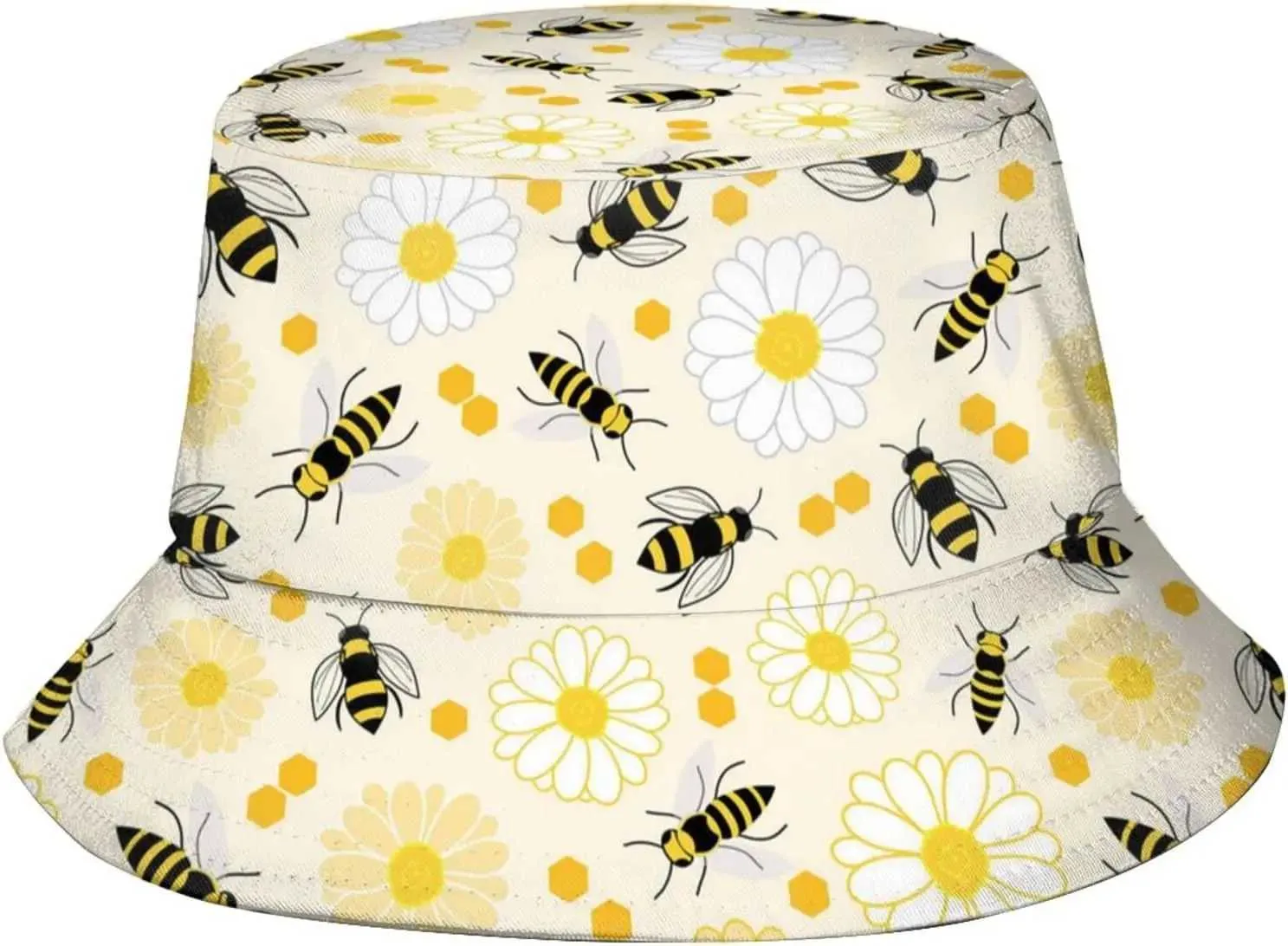 Wide Brim Hats Bucket Hats Cute Funny Bees Bucket Hat Summer Travel ...
