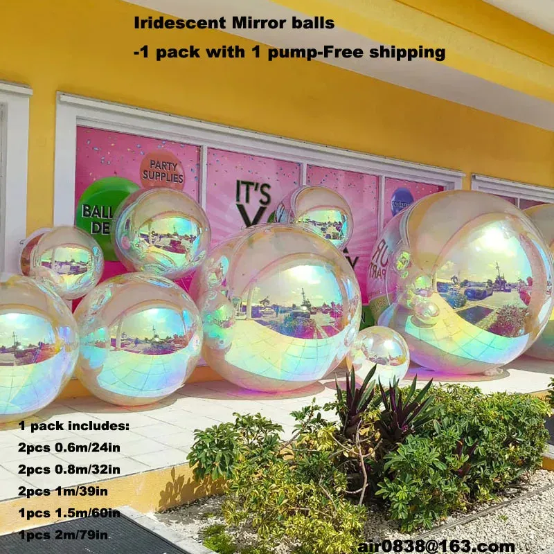 Wholesale Wholesale Iridescent Inflatable Mirror Ball Set Reusable ...