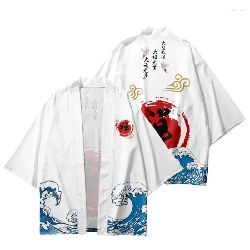Japanese Anime 3D Printed Samurai Kimono Yukata Ethnic Outfit For Men ...