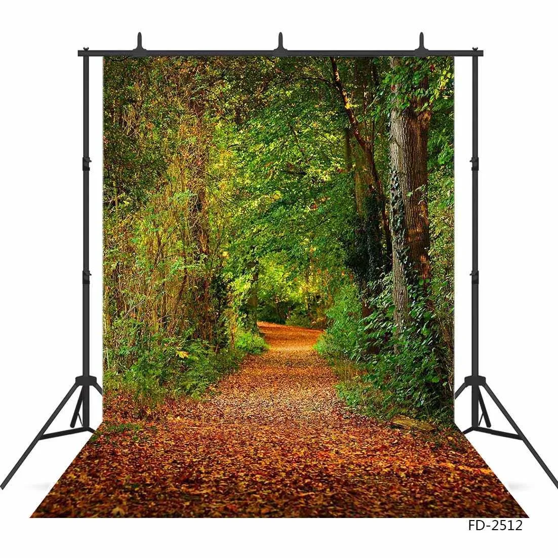 Natural Forest Path Bhoot Photography Background With Green Leaves And ...