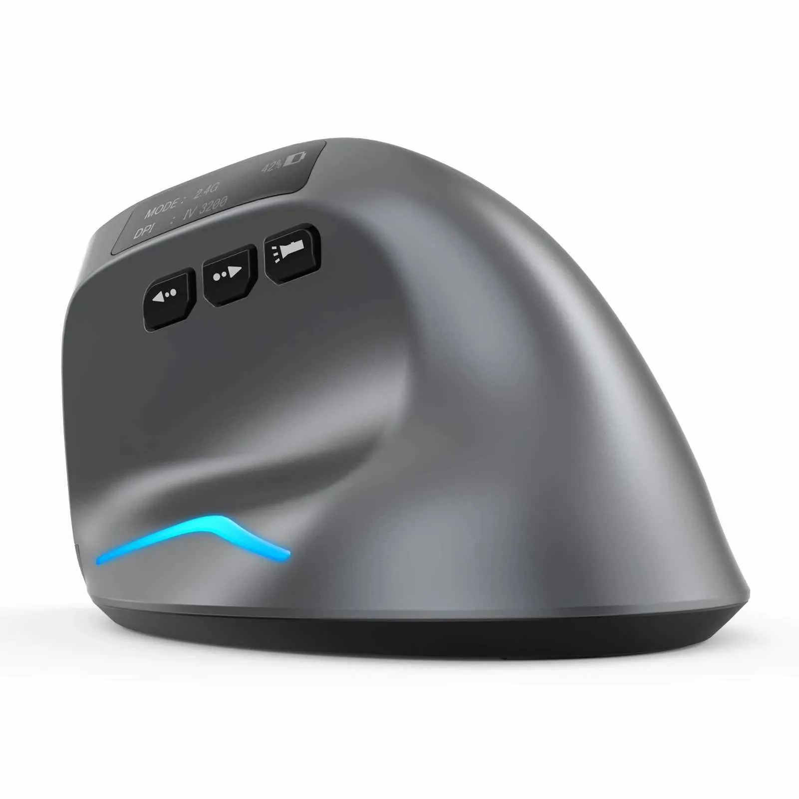 ZELOTES F-26C Rechargeable Dual-Mode Wireless Mouse Gray 8 Buttons 110g ...