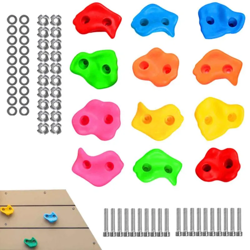 Childrens Rock Climbing Holds Kids Climbing Grips Set, Colorful Indoor ...